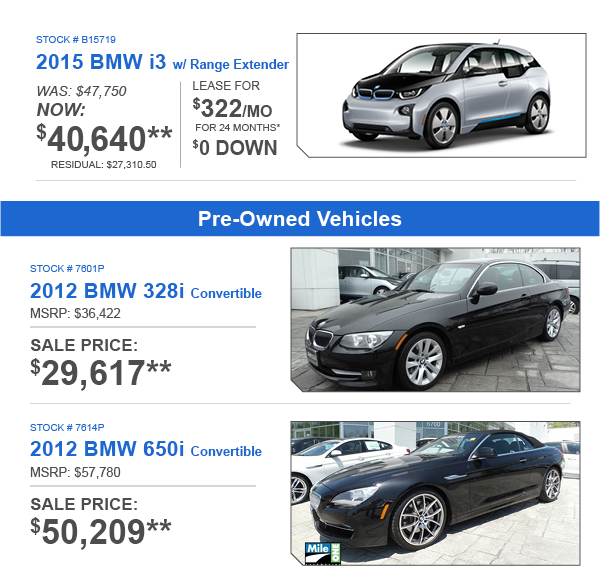 BMW - July Lease Specials!